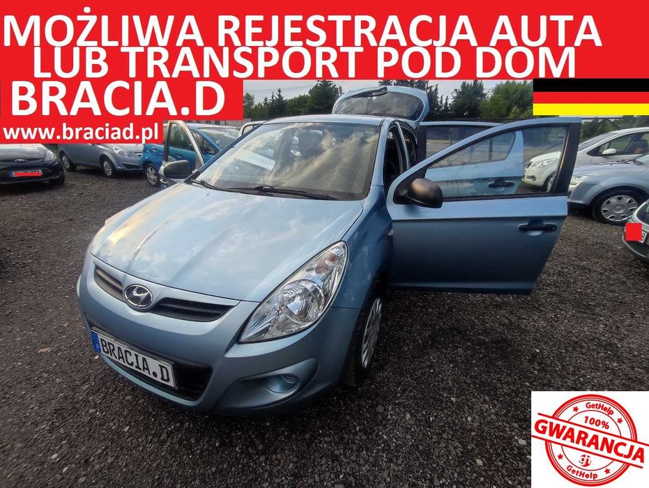 Hyundai i20 1,2 Benzyn 2010r Niski Przebieg KLIMA z Niemiec 100% OPŁAT ...