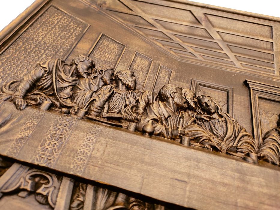 Тайна вечеря Різьба по дереву Панно 900 грн Витвори майстрів рукоділля Львів на Olx