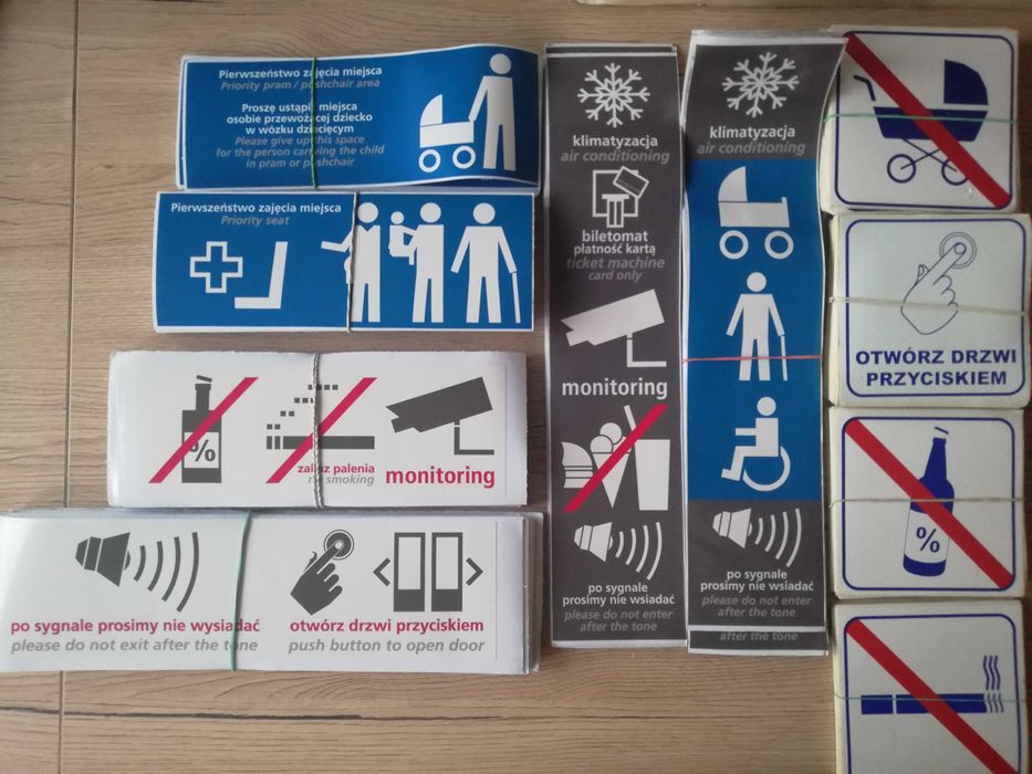 Naklejki piktogramowe ZTM Warszawa Warszawa Mokotów • OLX.pl