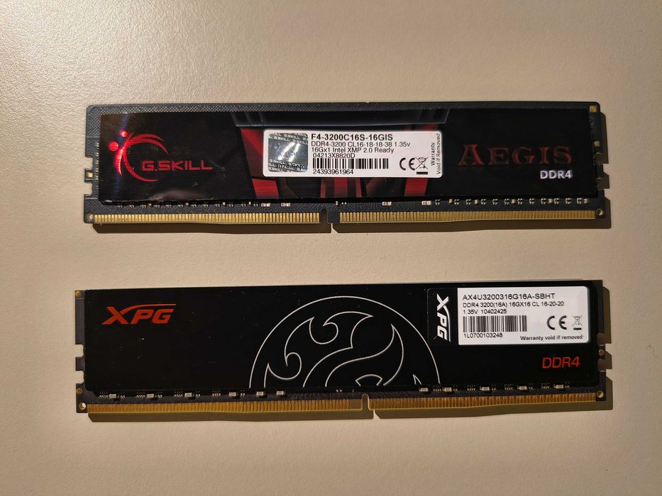 Pamięć RAM DDR4 PC 2x16GB (32GB) 3200MHz GSkill Agenis + Adata XPG ...