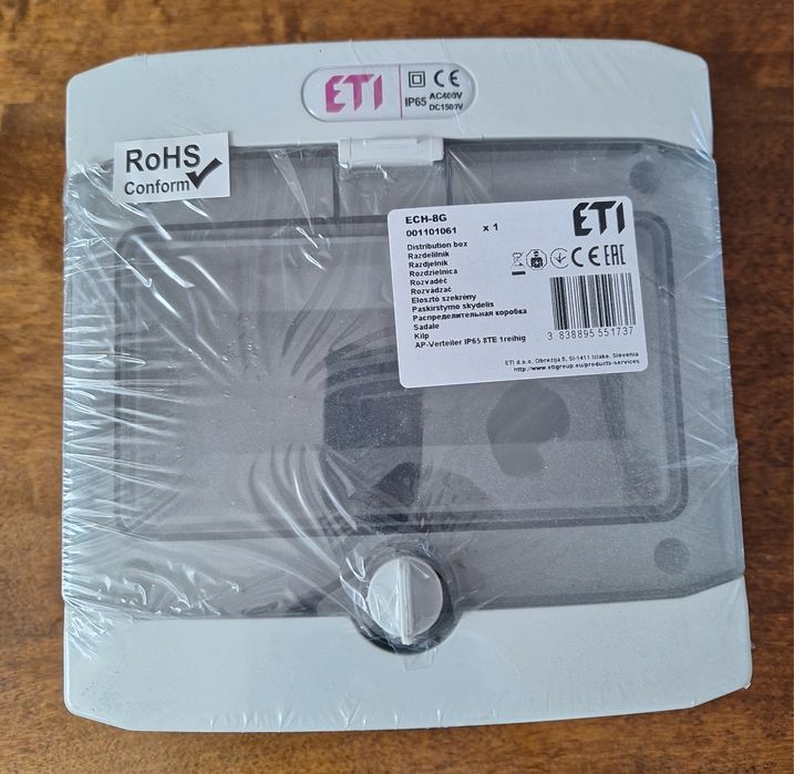 Rozdzielnia Rozdzielnica natynkowa Eti ECH 8 IP 65 nowa Poznań Jeżyce • OLX.pl