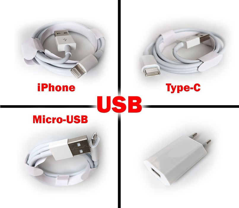 Кабель Apple iPhone, Type-C, Micro-USB: 40 грн. - Data-кабелі Тернопіль ...