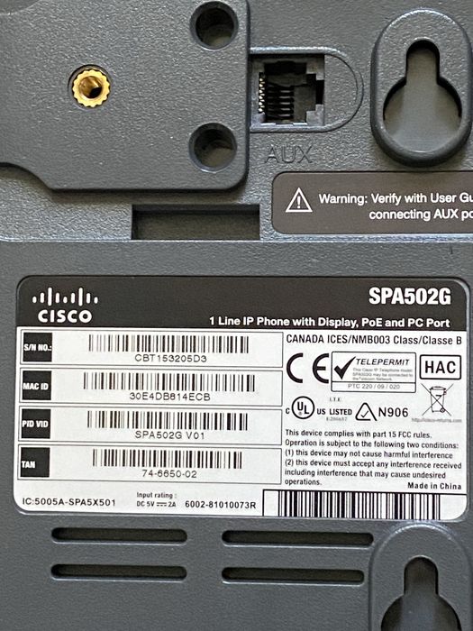 IP телефон Cisco SPA502G: 750 грн. - Стаціонарні телефони Запоріжжя на Olx