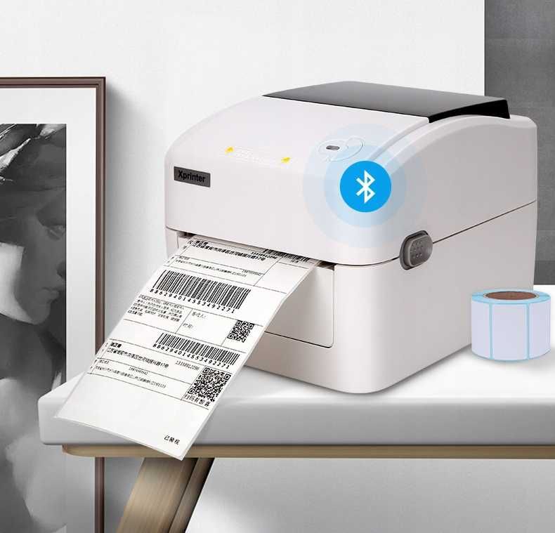 Принтер етикеток Xprinter XP-420B Bluetooth+USB друк Нової Пошти BT: 3 ...