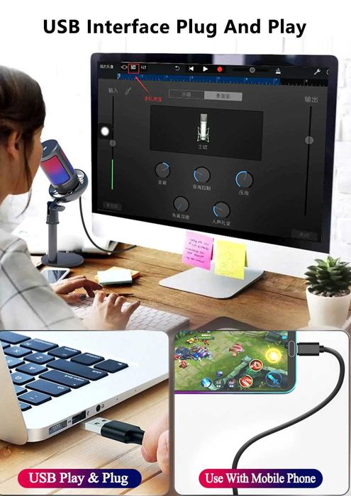 Хит! Профессиональный студийный конденсаторный микрофон Ausdom ME6S ...