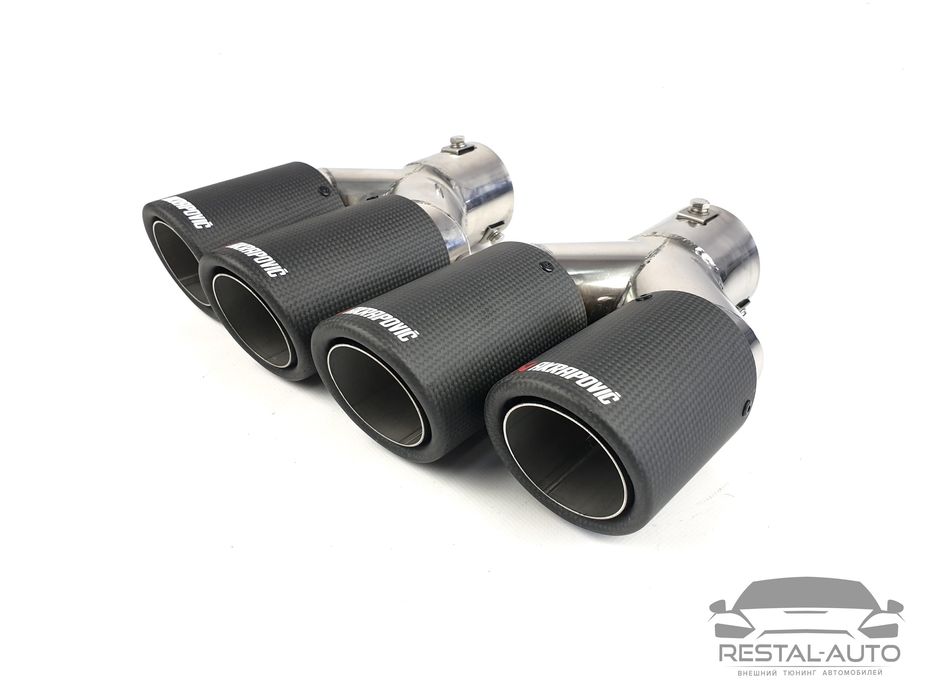 Насадка Akrapovic акрапович выхлоп на глушитель карбон: 40 ...