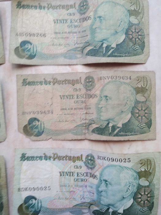 Notas de Escudos (50 e 20) Lourinhã E Atalaia • OLX.pt