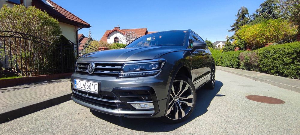 VW Tiguan R-line 2.0 TDI DSG ACC kam 360 HeadUp Wirtual Webasto Łopatk ...
