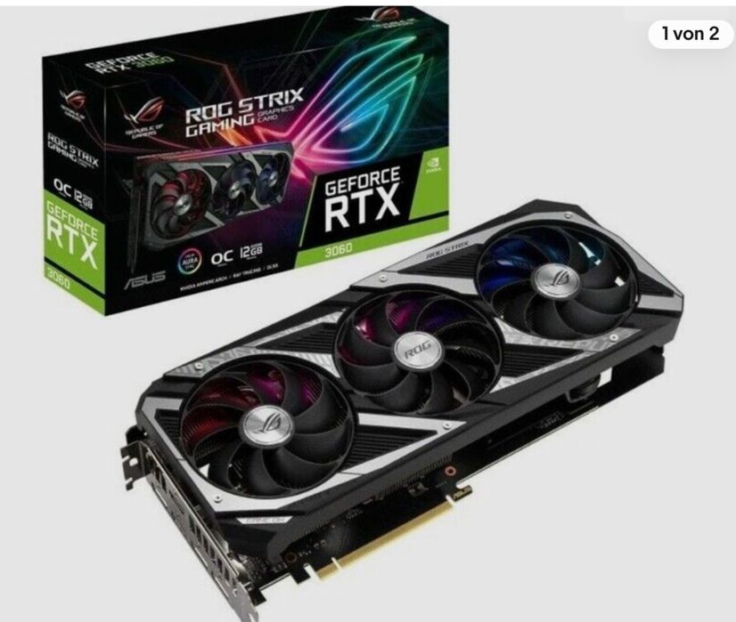 Видеокарта RTX Asus Rog Strix 3060: 11 800 грн. - Комплектуючі та ...