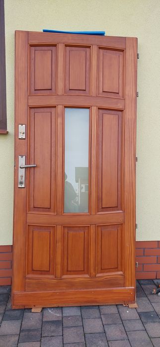 Zewnętrzne drewniane drzwi Zakliczyn • OLX.pl