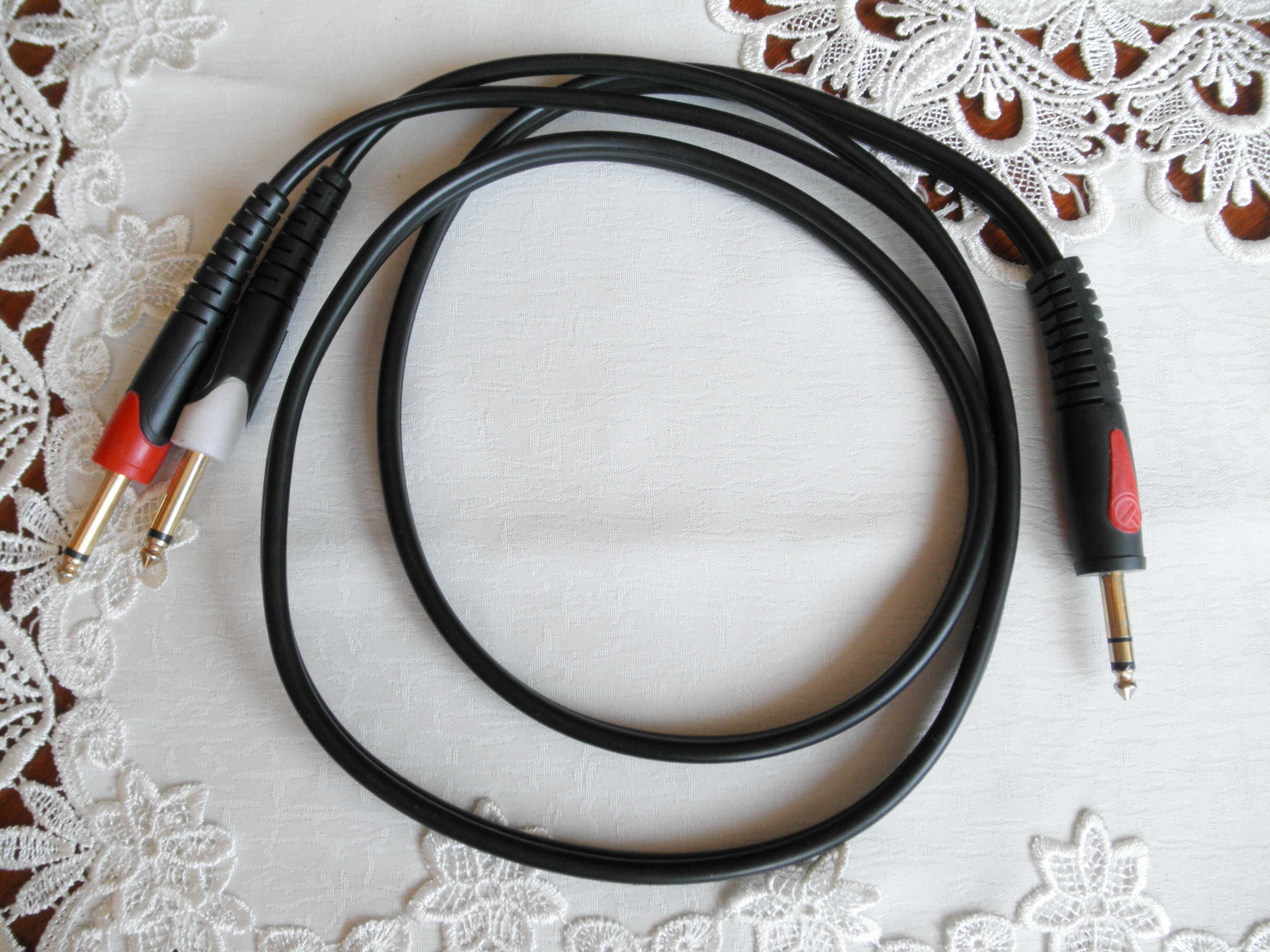Kabel, przewód Jack Stereo 6,3 mm - 2 x Jack Mono 6,3 mm . Głowno • OLX.pl