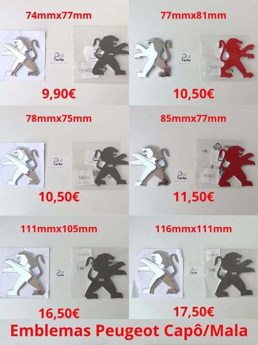 Emblemas símbolos logótipos Peugeot várias medidas Fânzeres E São Pedro ...