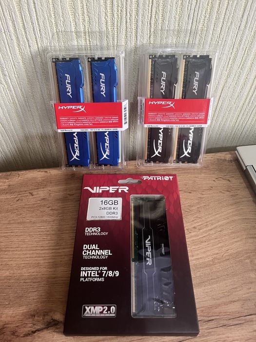 HyperX DDR3 16gb (2x8gb kit) ЦІНА ЗА КОМПЛЕКТ! оперативна памʼять: 800 ...