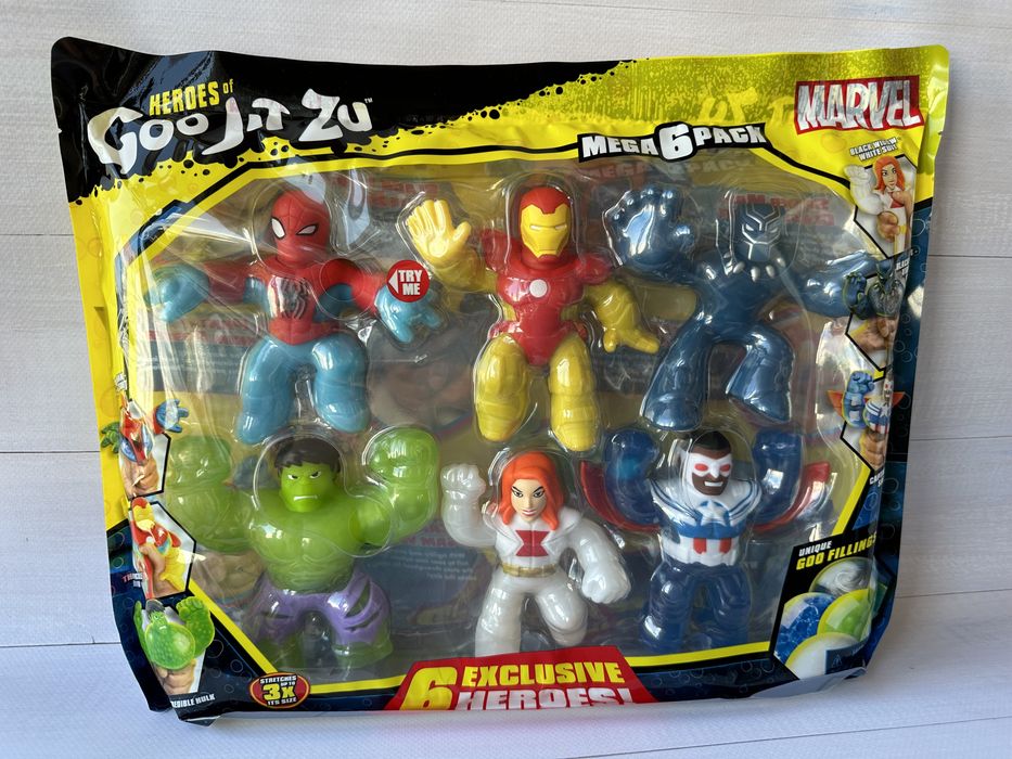 Goo Jit Zu Marvel Hero Mega 6 Pack Гу джи су марвел набір оригінал: 2 ...