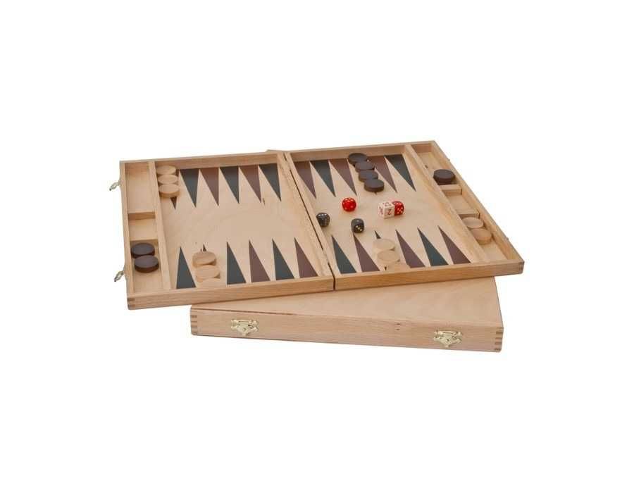 Prezent gra planszowa 35 cm zestaw nardy backgammon tryktrak Kartuzy ...