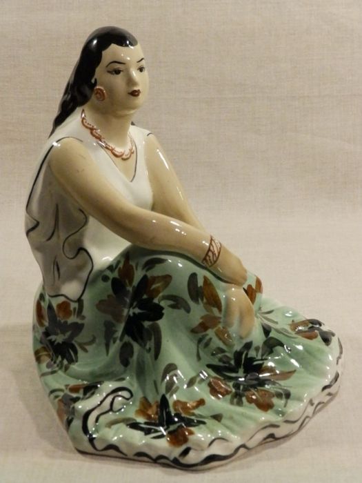 Статуэтка «ЦЫГАНКА» Дулево Константиновка скульптура фарфор СССР Люкс ...