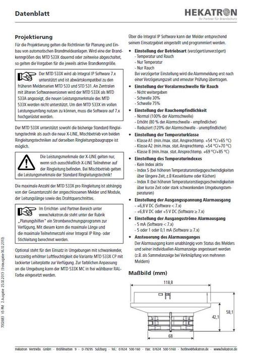 HEKATRON Czujka dymu i ciepał wielosensorowa MTD 533X + Gniazdo Gostyń • OLX.pl