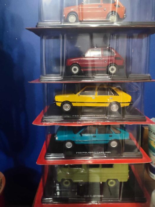 Polonez Caro 1500 Żuk Fiat 126p FL - 5 szt Samochody PRL 1:24 Hachette ...