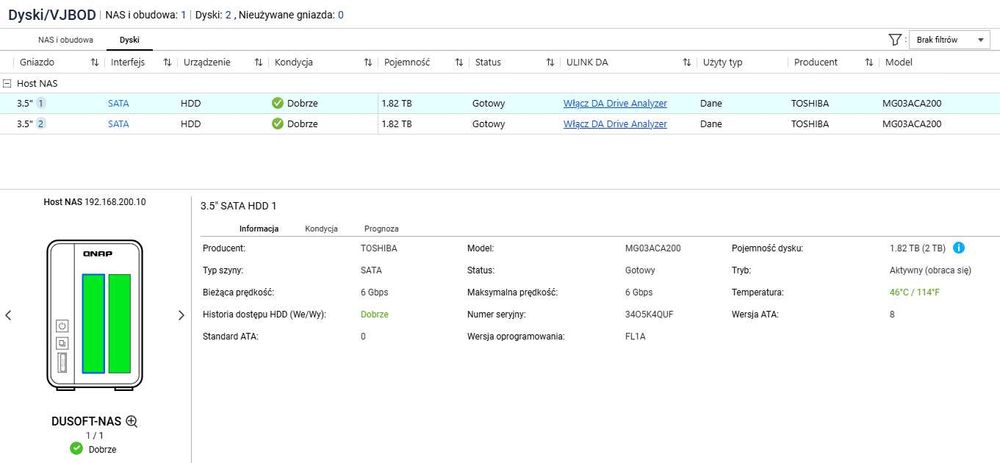 Dysk sieciowy/NAS - QNAP TS-253A 8GB RAM Tychy • OLX.pl
