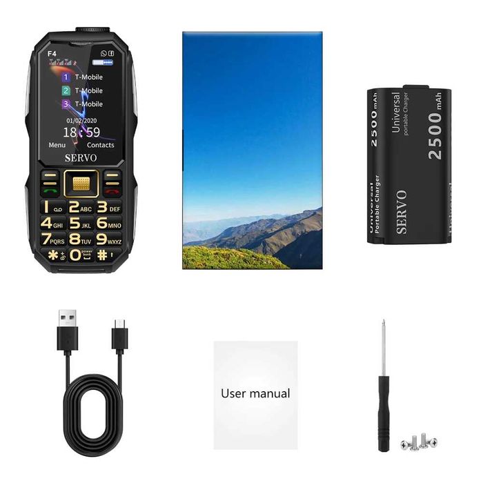 Кнопочный телефон-повербанк SERVO F4 3 SIM: 800 грн. - Мобільні ...