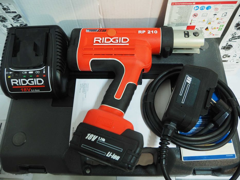 RIDGID RP 210 prasa zaciskarka MINI aku 18v adapter 230v viega Bąkówka ...
