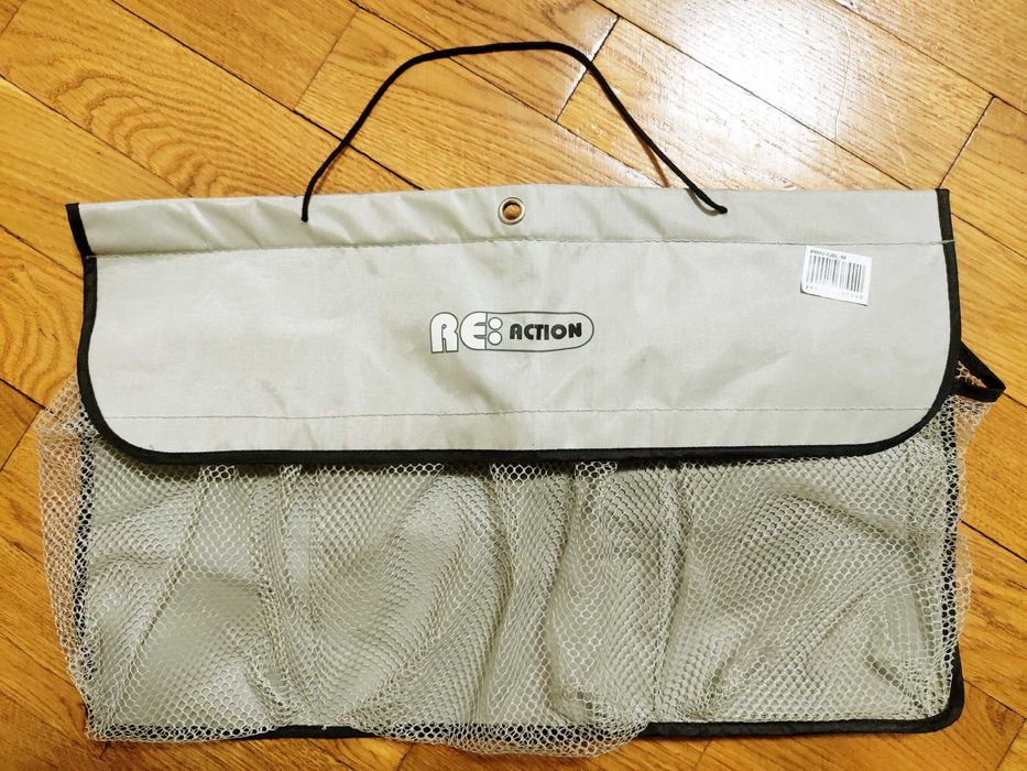 Сумка спортивная от защиты роликовых коньков, скейтборда серая сетка ...