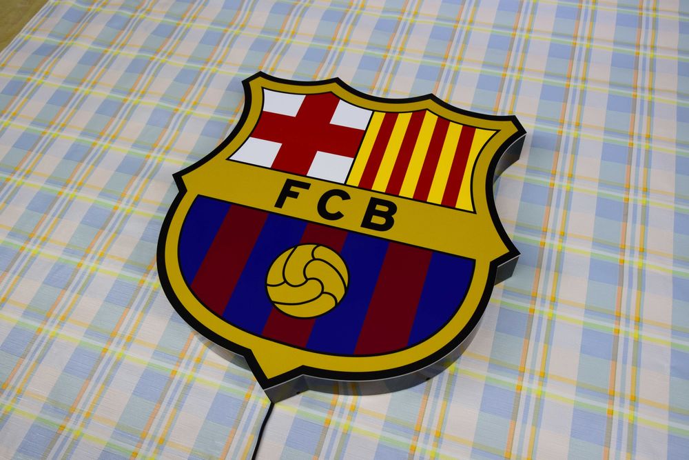LED Neon FC BARCELONA, Logo FCB, Herb FC Barcelony, Lampa, Prezent ...