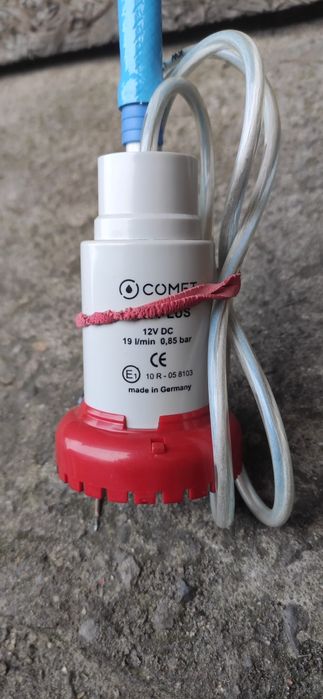 Mala pompa zęzowa wody zanurzeniowa Lux Plus 19L/m Comet kamper łódź ...