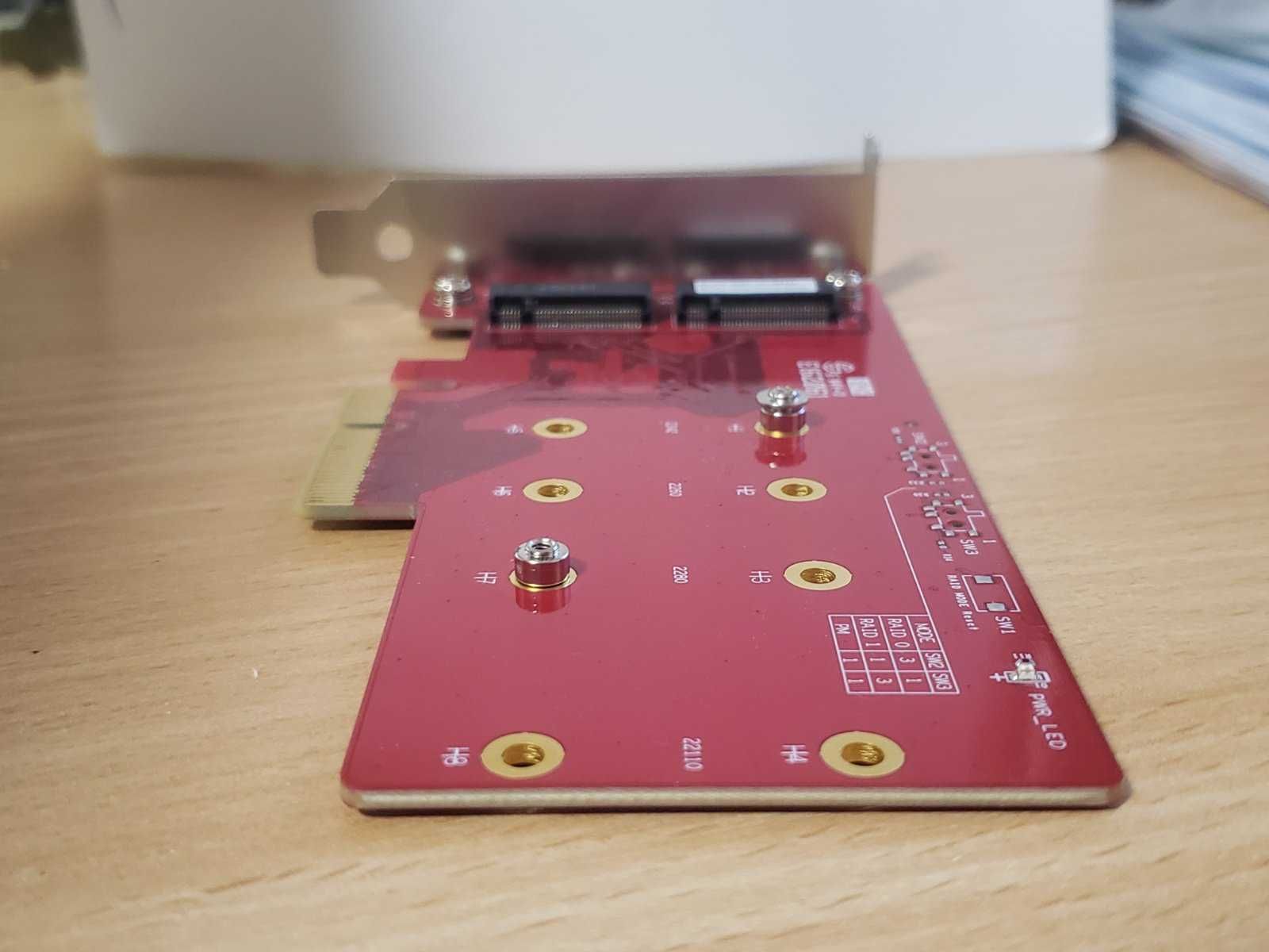 Адаптер-переходник M.2 sata to PCI-E 4.0/3.0 x4. низкопрофильный.: 65 ...