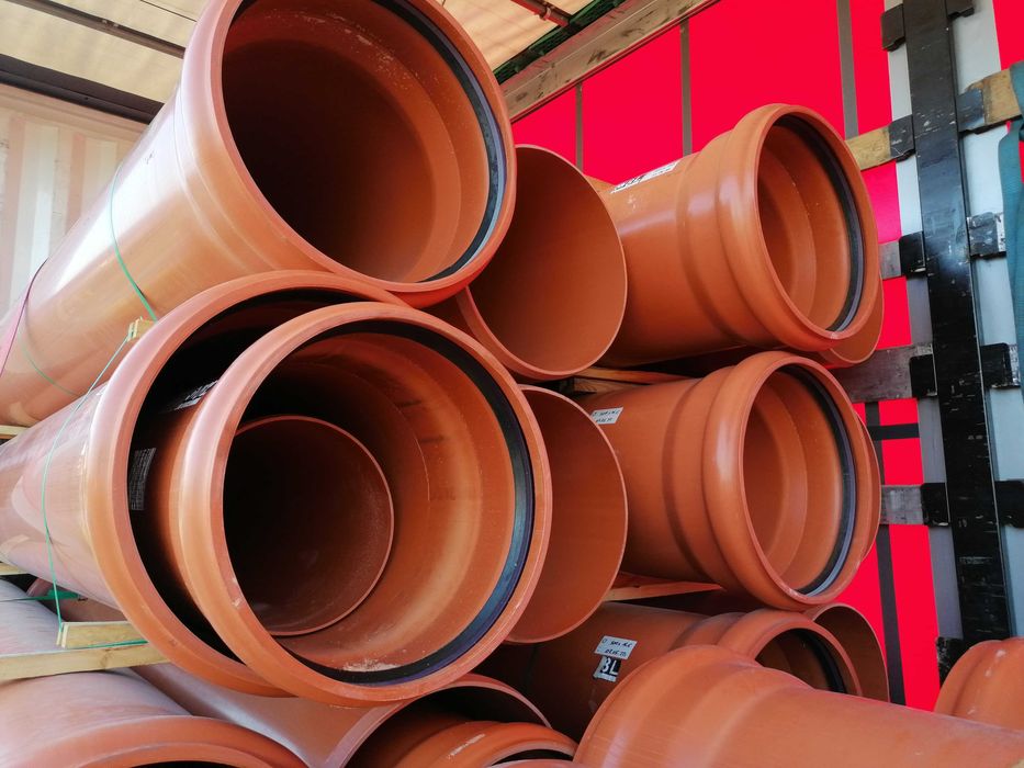 Rura kanalizacyjna SN8 pcv 160x4,7 oranż LITA Siechnice • OLX.pl