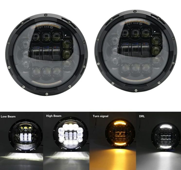 Фара 7 Дюймов Гелик Нива Камаз Nissan Toyota FJ: 950 грн. - Передні ...