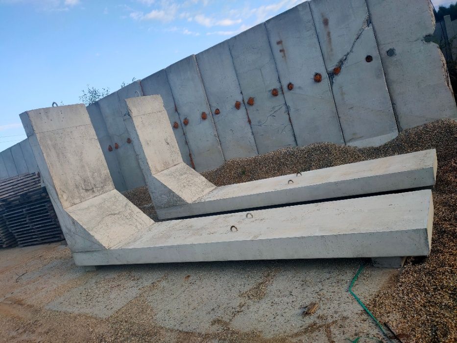 Mur oporowy typu L 500x100cm mury oporowe elki prefabrykat muru skarpa ...