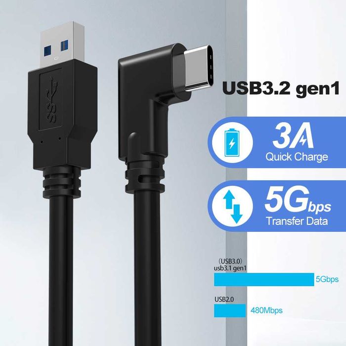 Кабель Oculus Link USB-А 3.2 - USB-С, 3 м, для Oculus Quest 2/3: 320 ...