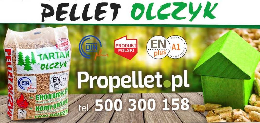 Pellet Olczyk Tartak pelet sosnowy certyfikat A1 Olesno • OLX.pl
