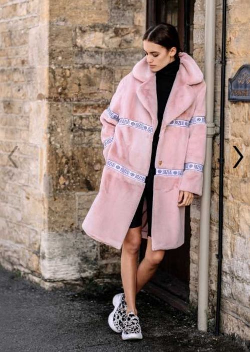 Bizuu futro Jazona płaszcz futerko kożuszek kożuch rozm. S różowy nowy ...