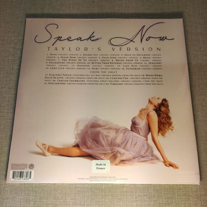 Taylor Swift : Speak Now Taylor's Version 3LP Вінілова Платівка Винил ...