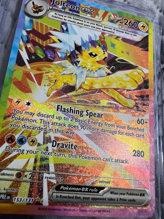 Jolteon ex prismatic evolutions 153/131 Pokémon tcg Lublin • OLX.pl