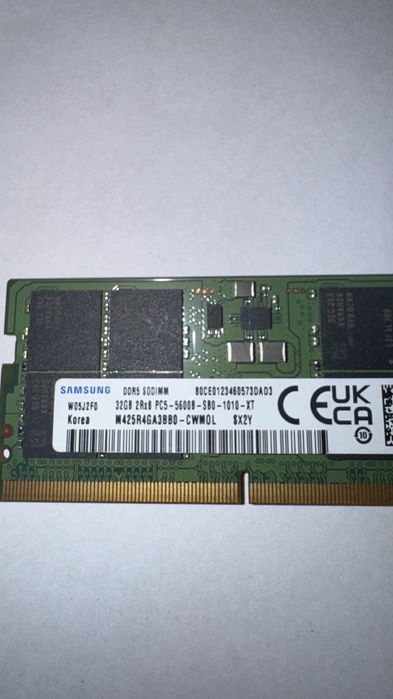 Pamięć RAM Samsung DDR5 SODIMM 32GB 2Rx8 PC5-5600B-SB0-1010-XT Kielno ...