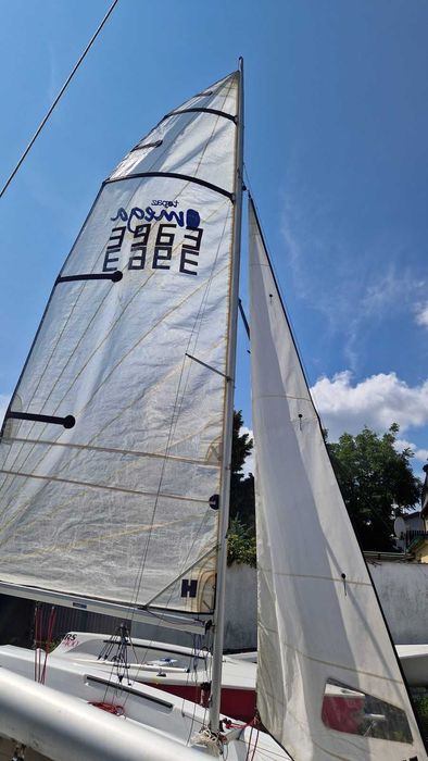 Topper Omega 4,7m + wózek slipowy (2) Łódź żaglowa żaglówka Jarocin ...