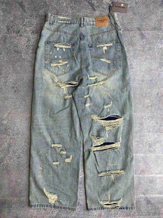 Джинси BALENCIAGA джинсы distressed baggy custom jeans archive opium L ...