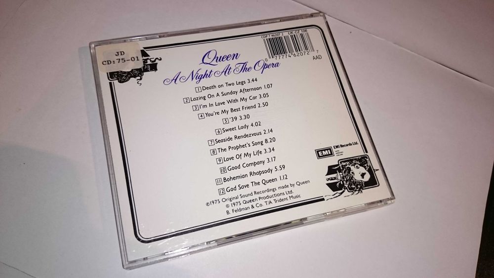 Queen (a night at the opera) 4º albúm de originais do grupo queen 1975 ...