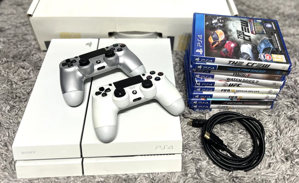 Playstation 4 PS4 White Białe Gry Zestaw *Bez gier* Biała Podlaska • OLX.pl