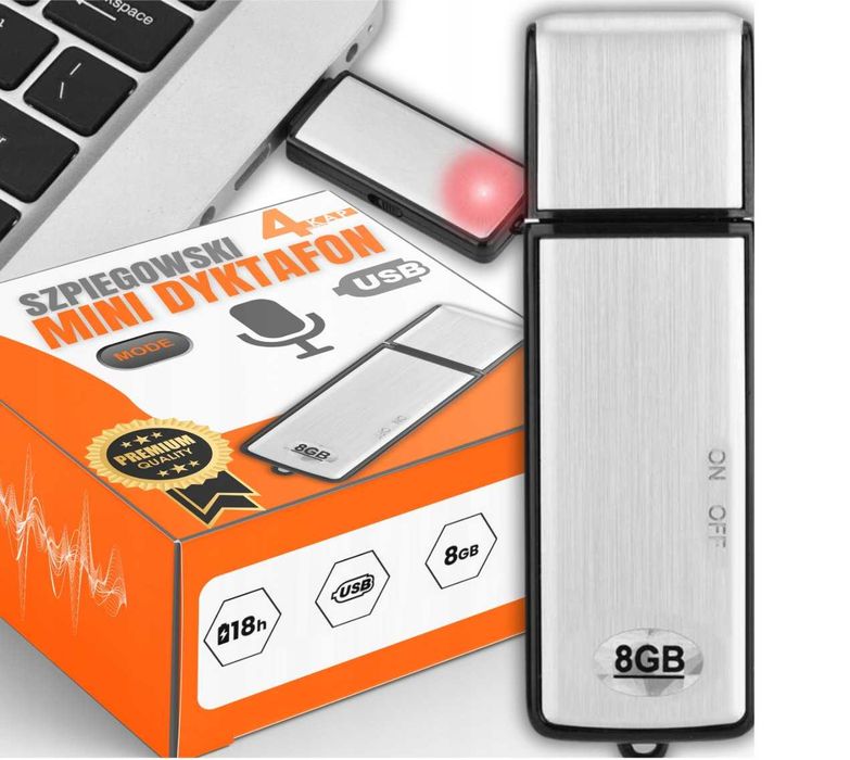 MINI DYKTAFON SZPIEGOWSKI podsłuch pendrive dyskretny rejestrator USB Wrocław Fabryczna • OLX.pl