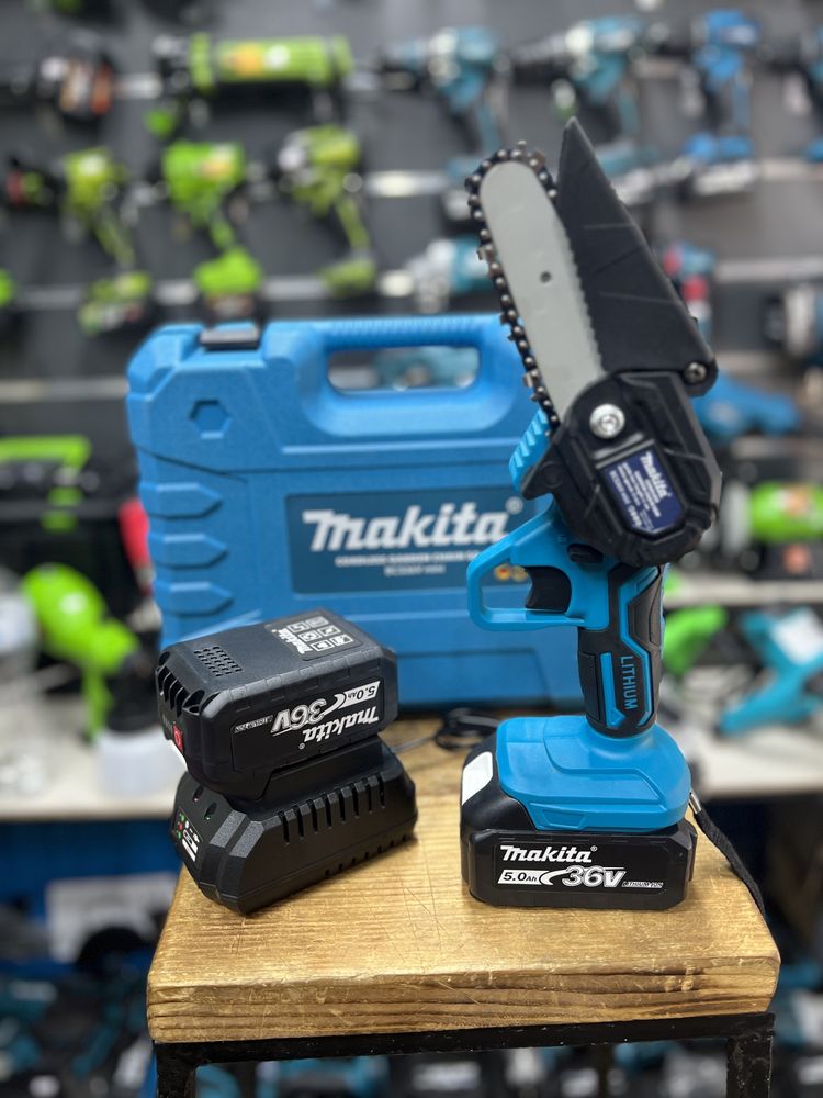 Аккумуляторная мини цепная пила Makita MINI BCS36V 5A Макита Сучкоріз ...