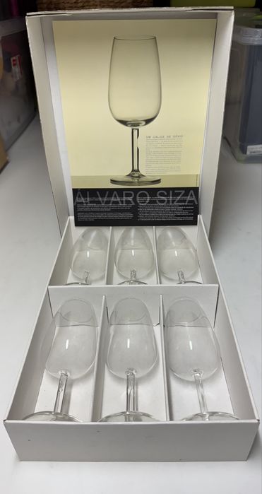 6 cálices oficiais Vinho do Porto Siza Vieira Parque das Nações • OLX.pt