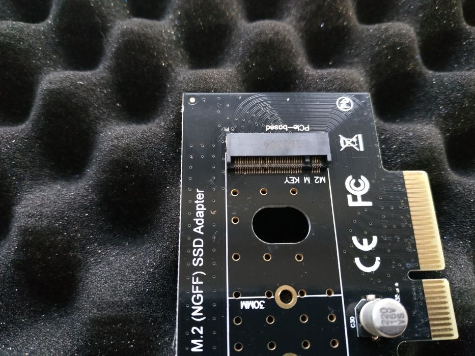 Переходник c PCI-E x4 в M2 NVME SSD адаптер (Новый) М ключ: 150 грн ...
