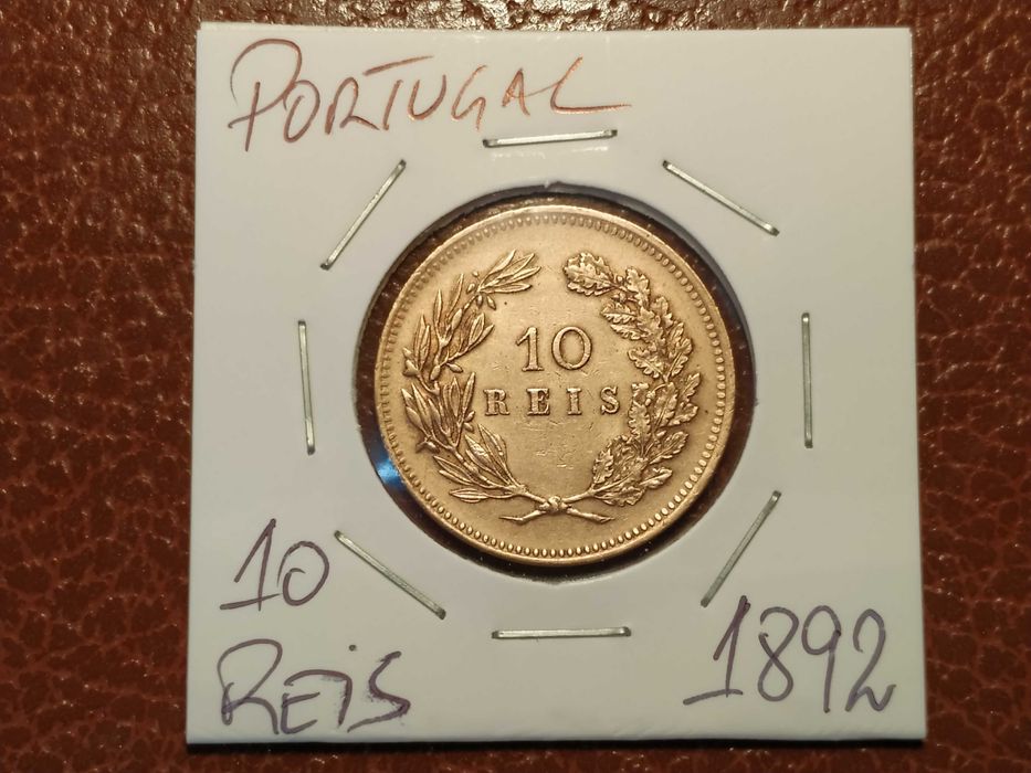 A280 moeda de 10 reis de 1892 D. Carlos I - Portugal (Monarquia ...