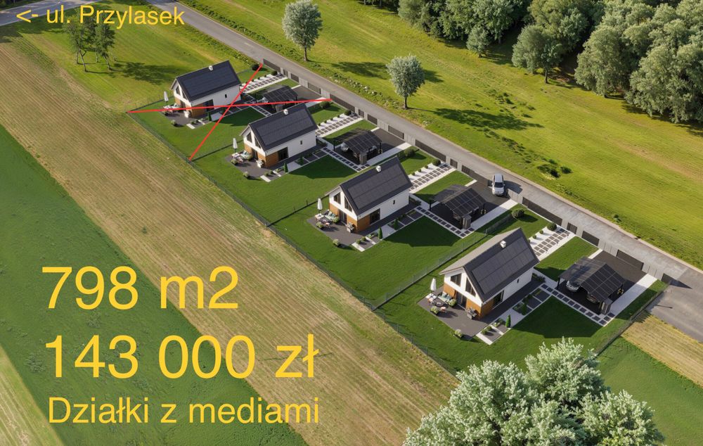 Działka budowlana 798 m2 za 143 tys. zł Miasto Sochaczew, ul.Przylasek Sochaczew • OLX.pl