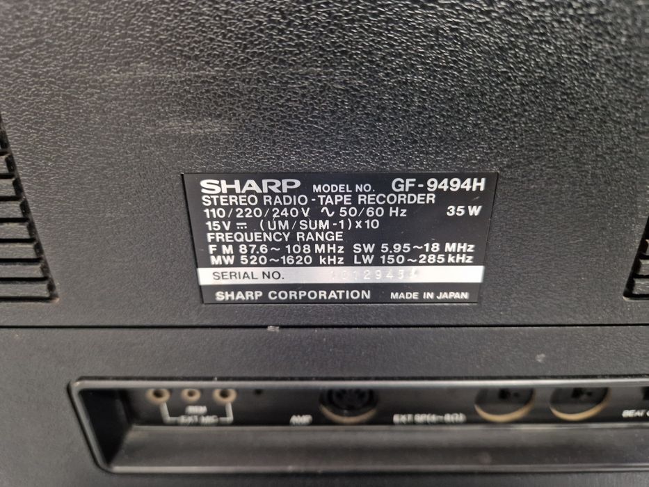 Sharp gf 9494 boombox Japan Siechnice • OLX.pl