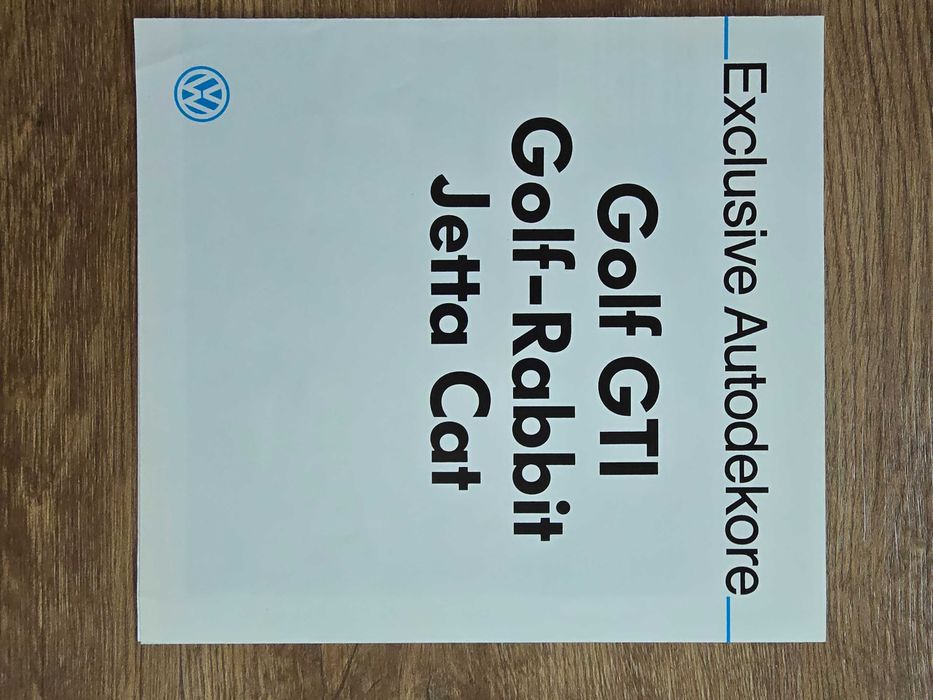 Prospekt VW Golf GTI, Rabbit, Jetta Cat Exclusive Autodekore ...